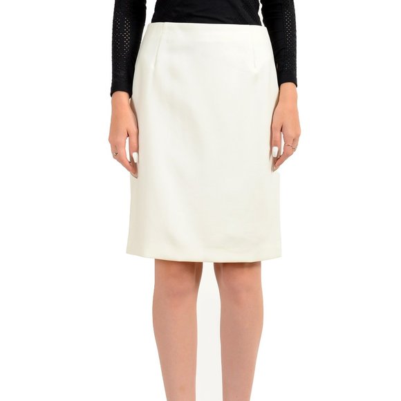 Hugo Boss | Skirts | Hugo Boss Womens Vileana Ivory Pencil Skirt | Poshmark